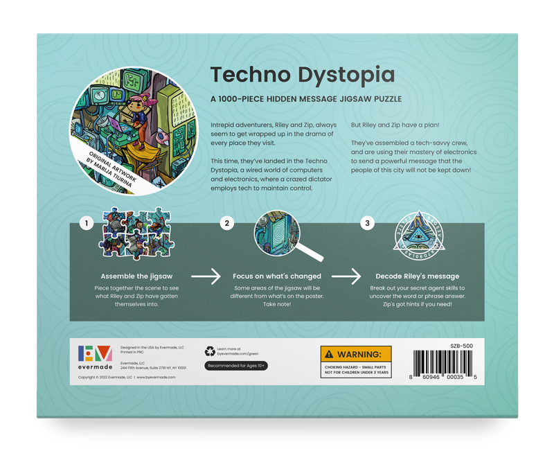 Techno Dystopia A Hidden Message Jigsaw Puzzle By Evermade
